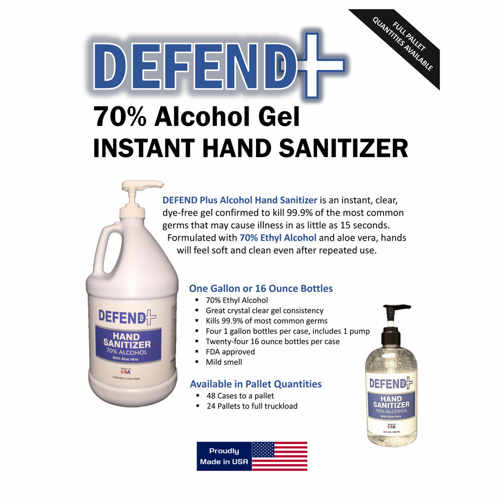 DEFEND Plus Alcohol Hand Sanitizer – Great Lakes Oil Co.